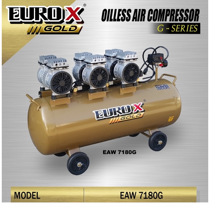 Eurox EAW7180G 2.2HP Silent & Oil-Less Air Compressor ID32748-1 | Shopee Malaysia