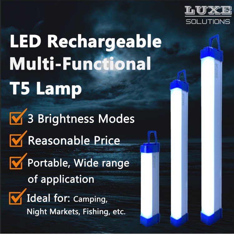 🔥NEW🔥 LED Rechargeable Multi-functional Emergency T5 Lamp with 3 ...