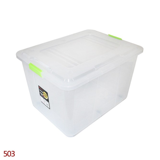 Storage Box 50 Litres With Wheel Transparent Storage Box Bekas Plastik ...