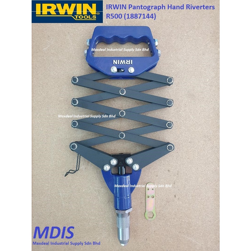 ORIGINAL Heavy Duty IRWIN 1887144 Pantograph Hand Riveter R500 / Lazy ...