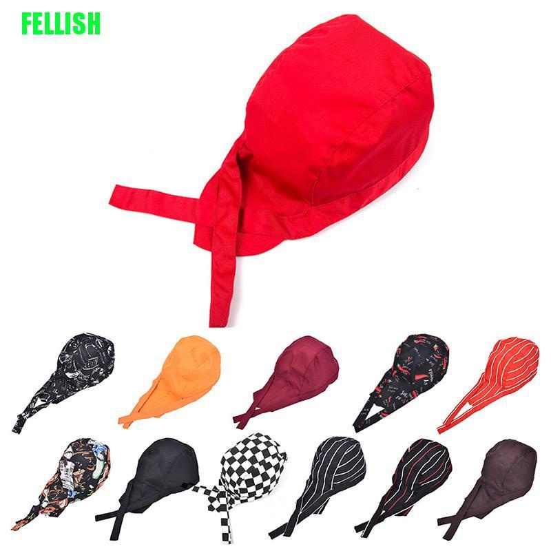 [FEL] Colourfull Pirates Chef Cap Skull Cap Professional Catering ...