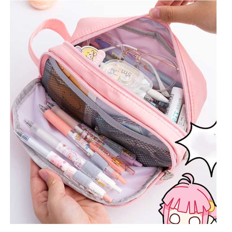 Cute 3 Layers Pencil Cases Ins Korean Style Student Girl Pencil Bag ...