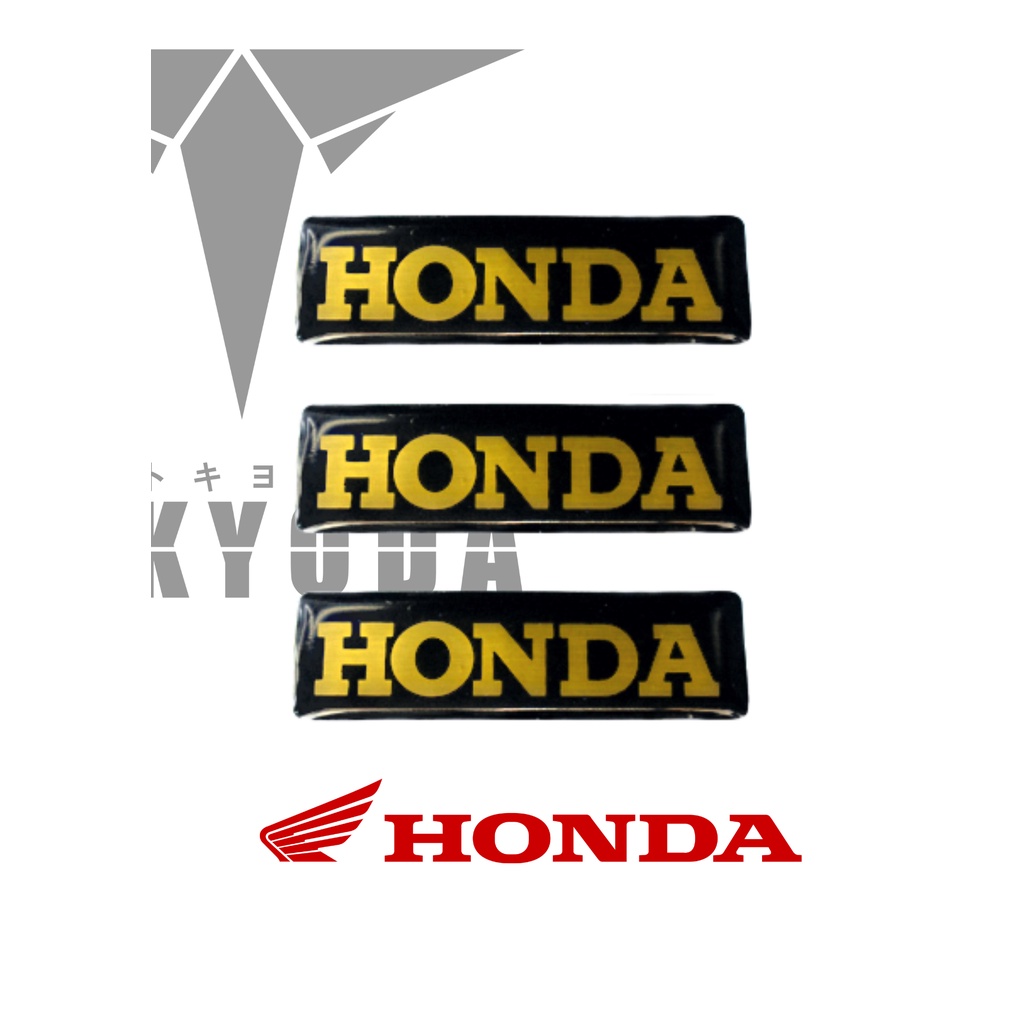 STICKER HONDA LOGO GOLD WAVE125 100R 110RS FUTURE 125i ALPHA CX PCX EX5 ...