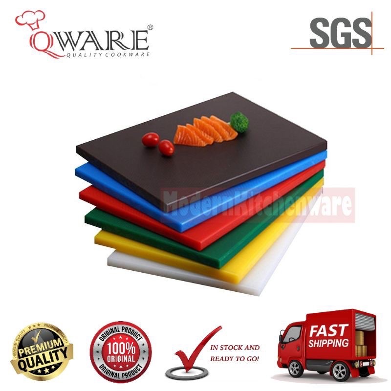 QWARE 3040/3045 Rectangular Colour Coded Cutting Board Chopping Board ...