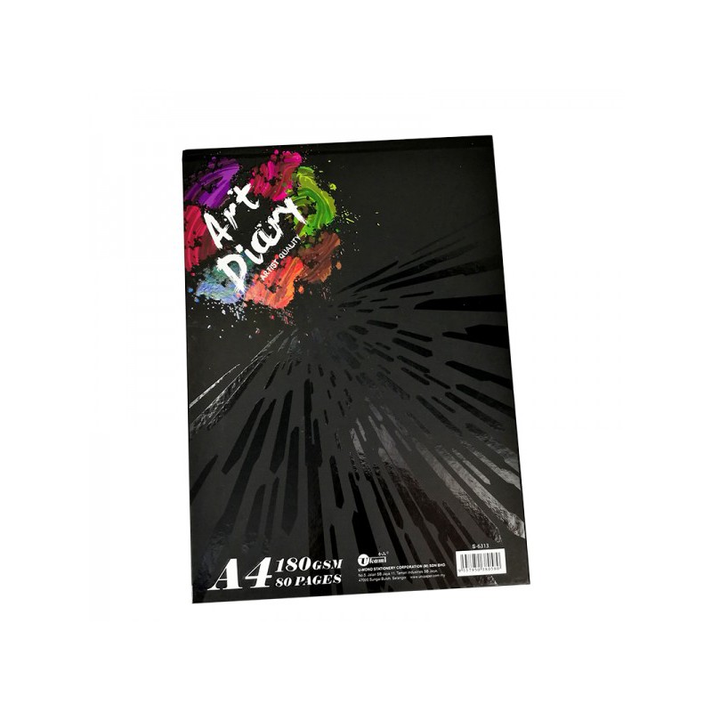 Ukami A4 Art Dairy Drawing Hard Cover 180gsm 80pgs | Shopee Malaysia
