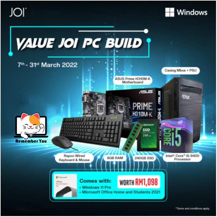 [INTEL SUPER JOI PC] Intel Core I5 9400 DIY Desktop PC Set + MS Office | Shopee Malaysia