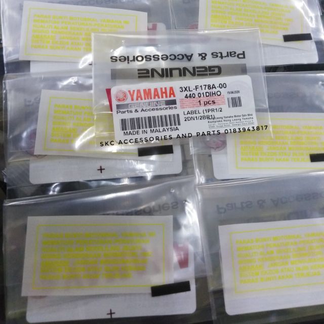 Label sticker warning paras bunyi yamaha 100% original yamaha | Shopee ...