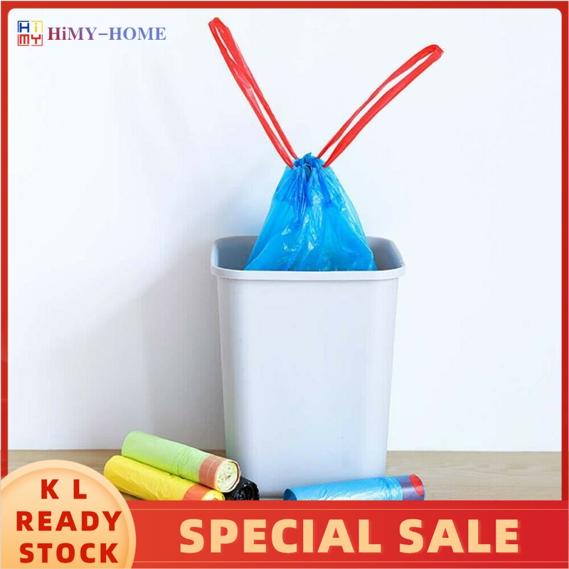 Garbage Bag Trash Bag with Rope/ Drawstring Garbage Bags Tie Beg Sampah ...