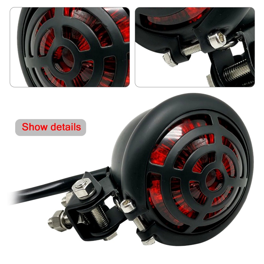 Motorcycle Tail Light Red LED Cafe Racer Style Stop Tail Light ...