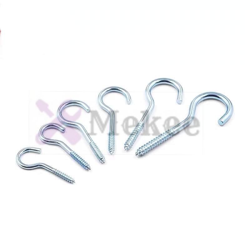 C Hook screw metal zinc hook cup hanging wall self-tapping | Shopee ...