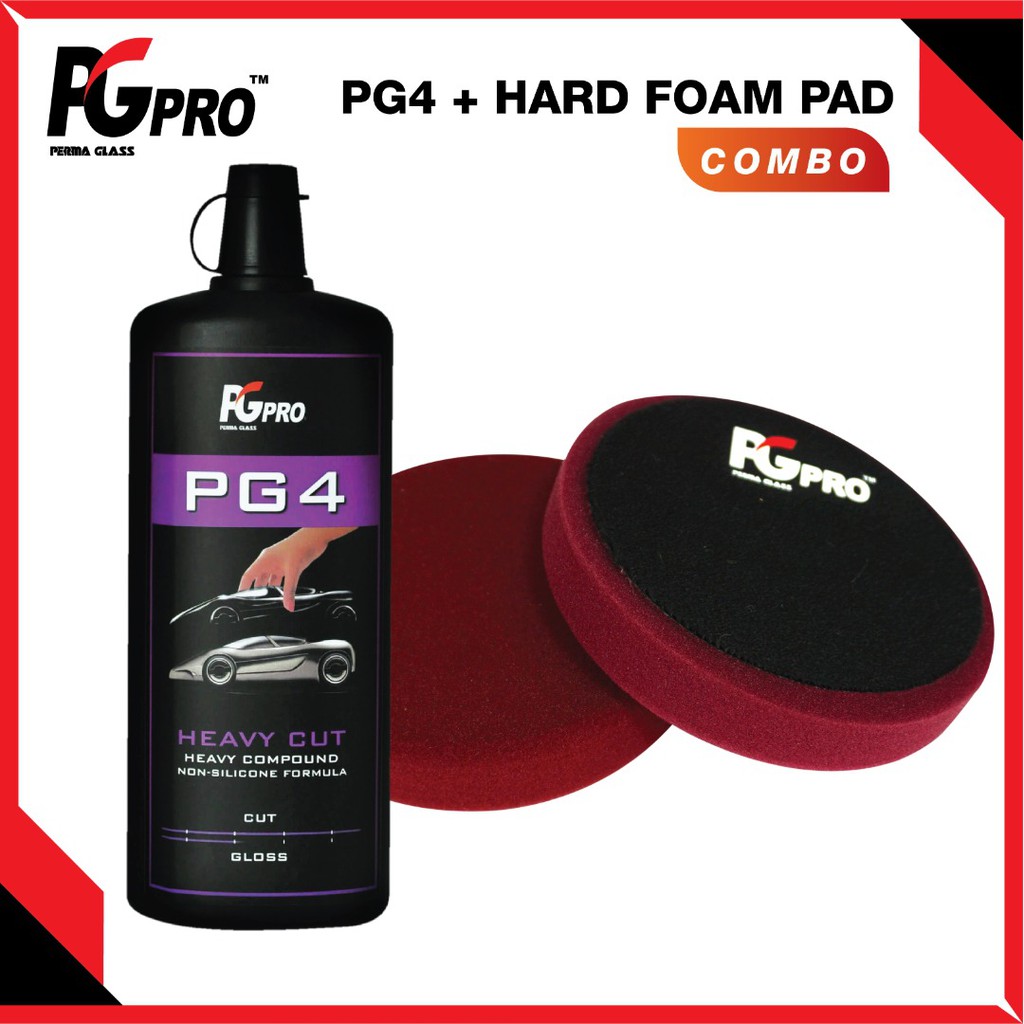 PG Pro 4 Heavy Cut Polishing Compound (500ml) + Pad Combo Kilang/Direct ...