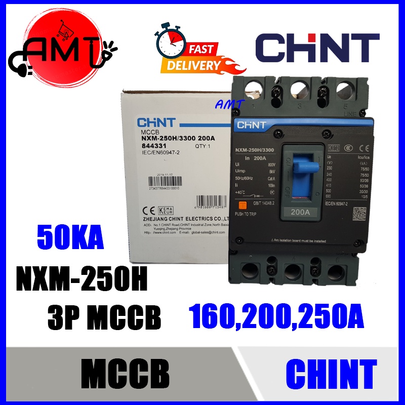 CHINT MCCB 3P NXM-250H 50KA 160A 200A 250A | Shopee Malaysia