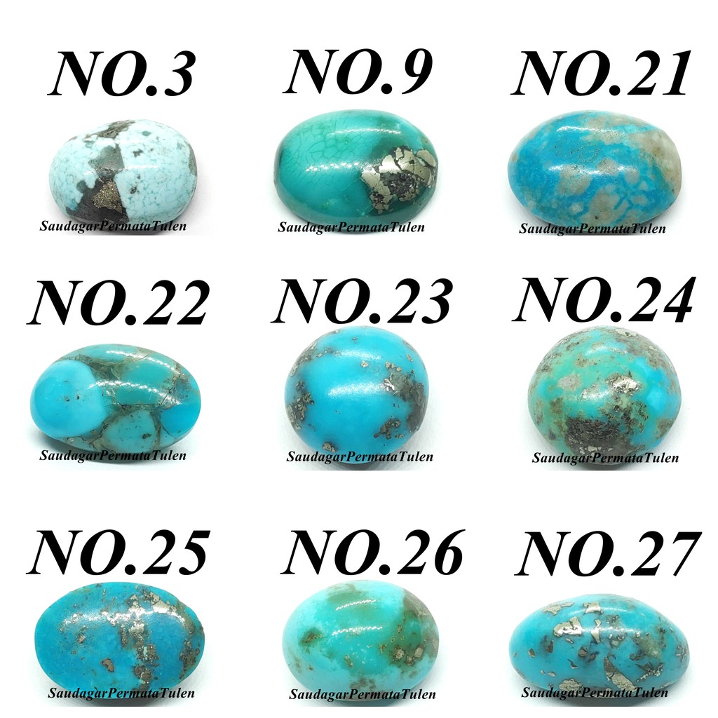 Batu Cincin 100% Asli Persian Turquoise (/Firus/Feroza) Unheated ...