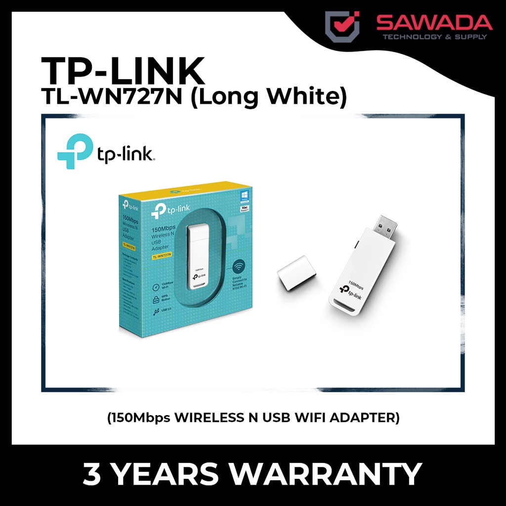 TP LINK TL-WN727N (Long White) 150Mbps WIRELESS N USB WIFI ADAPTER ...