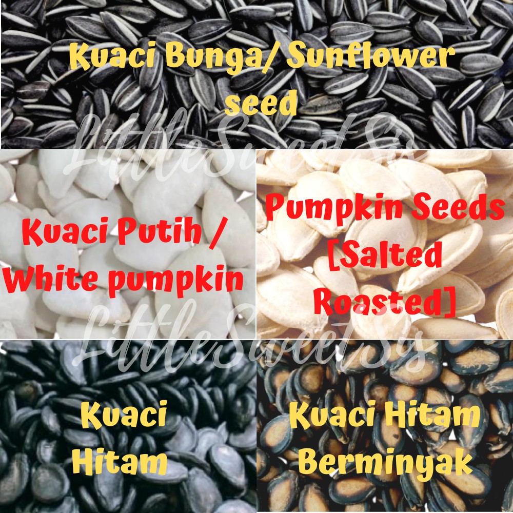 [1KG] KUACI BUNGA/ KUACI HITAM/ KUACI HITAM BERMINYAK/ KUACI PUTIH ...