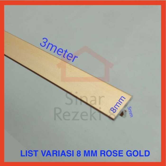 List of 8 mm variations Rose GOLD Lis T Aluminum Edging Strip Gap Cover ...
