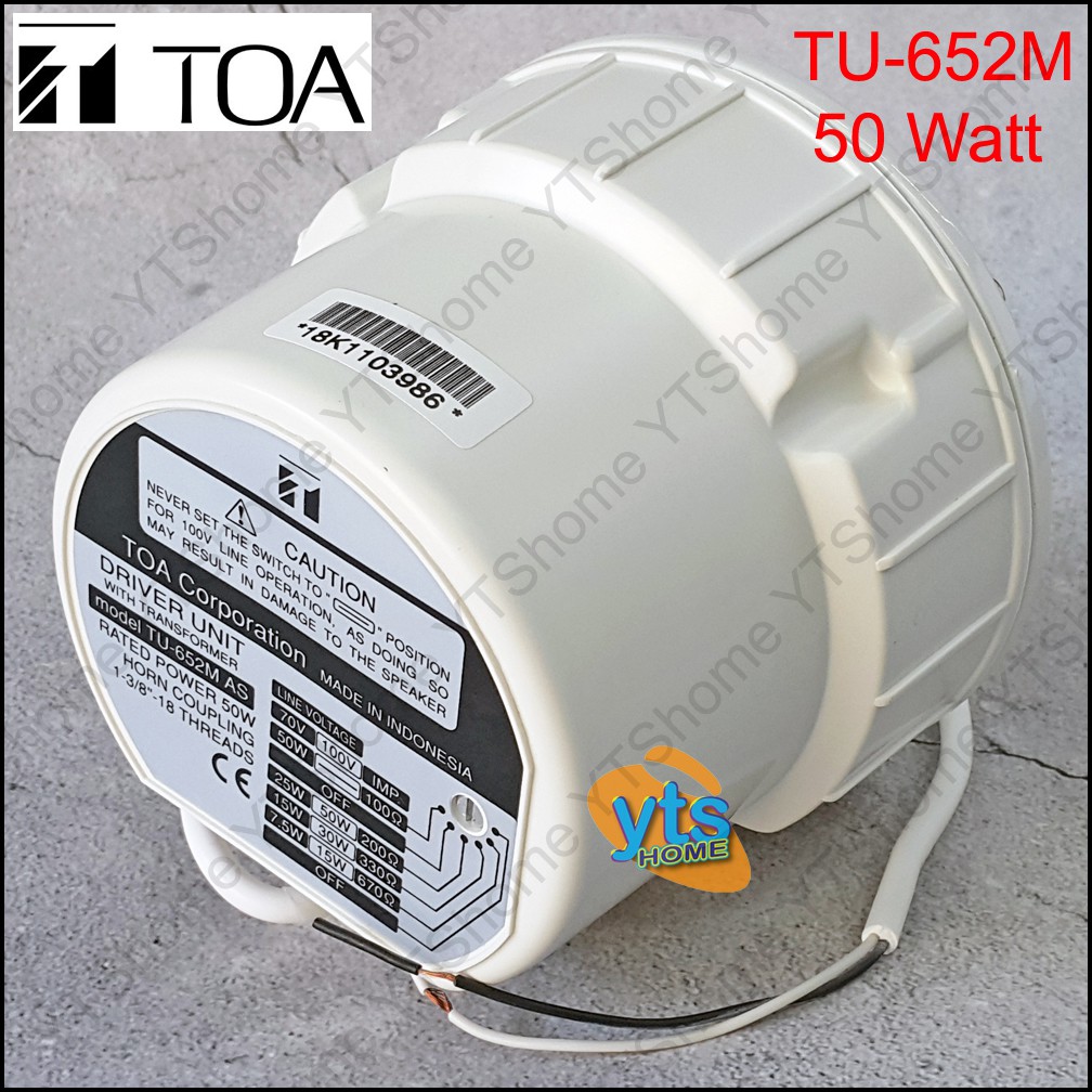 TOA TU652M (TU-652M AS) 50W HORN DRIVER UNIT WITH MATCHING TRANSFORMER ...