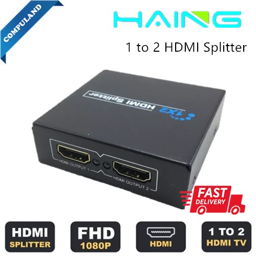HDMI HD Splitter | Full HD 1080 | Plug & Play | Shopee Malaysia