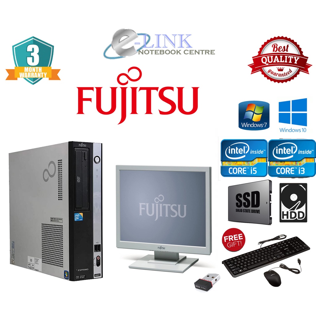 ( Fujitsu i3 i5 1st - 4th Generation Full Set REFURBISHED) with 17''-22 ...