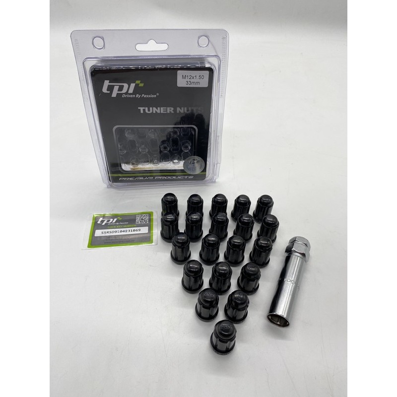 Tpi Wheel Nut Black 6 Pin With Lock Nut 20pcs 1.5 Tpi 6 Spline Tunner ...