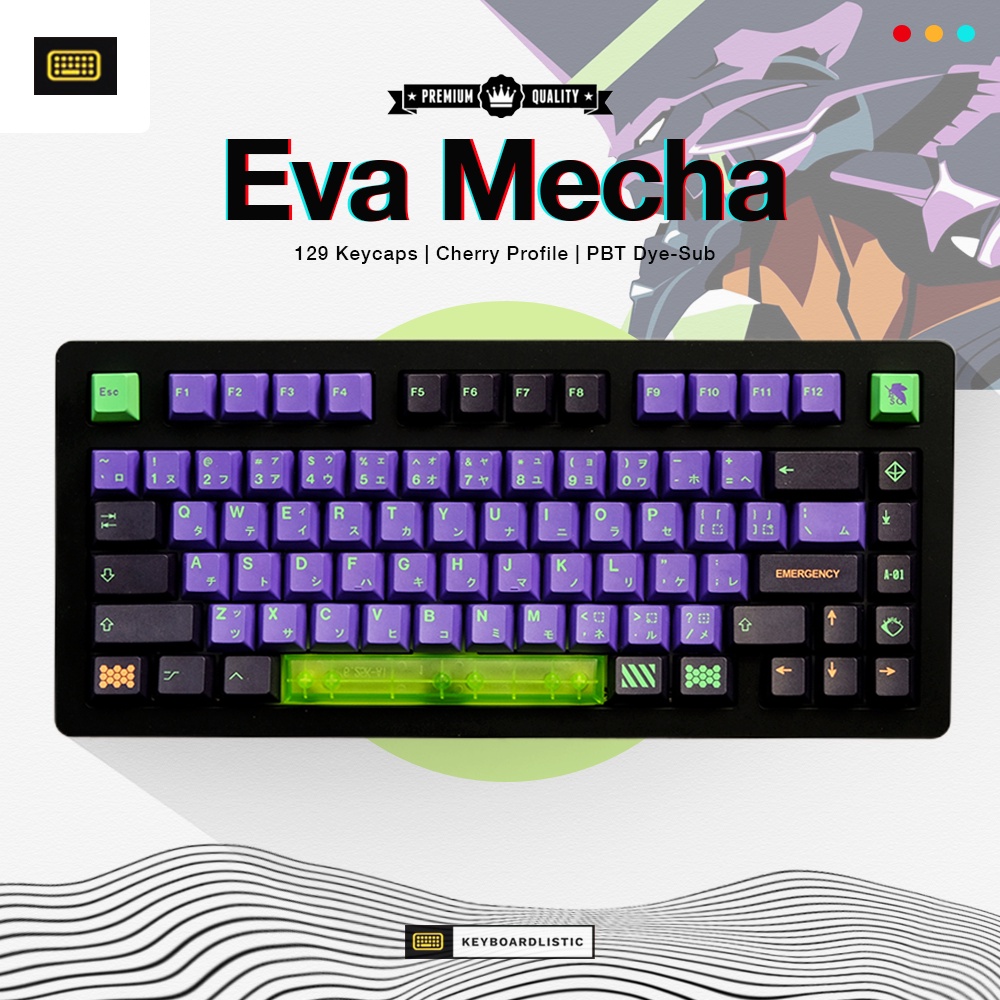 [𝐅𝐑𝐄𝐄 𝐒𝐇𝐈𝐏𝐏𝐈𝐍𝐆] Eva Mecha Keycaps | Cherry Profile | PBT Dye-Sub ...