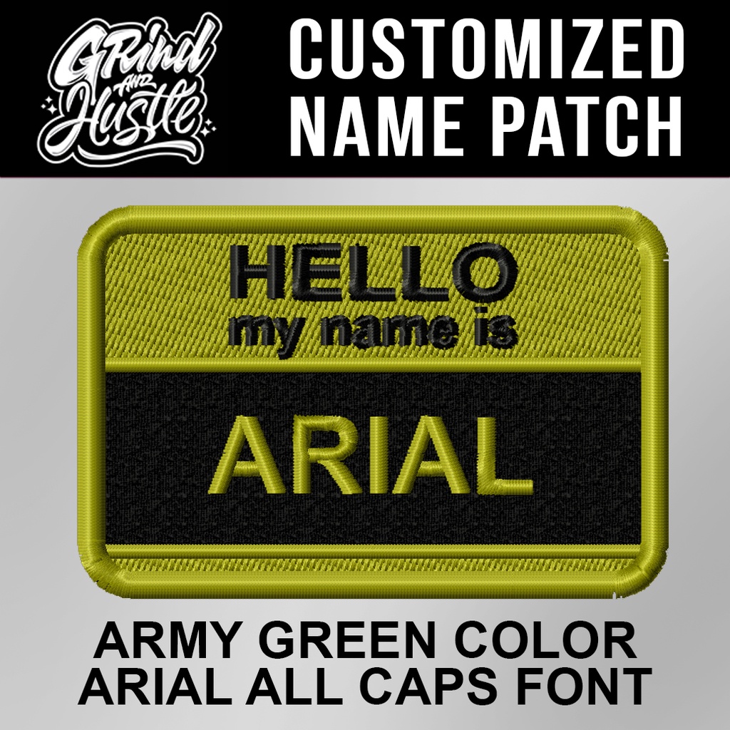 HELLO MY NAME IS CUSTOM NAME PATCH (IRON ON, VELCRO, SEW-ON) | Shopee ...