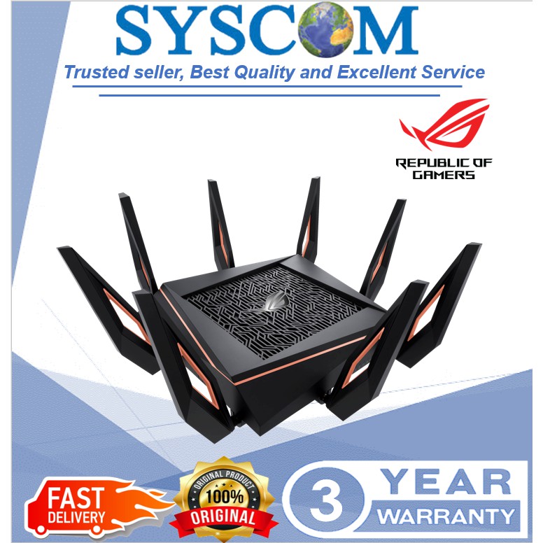ASUS ROG Rapture GT-AX11000 Tri-band WiFi Gaming Router | Shopee Malaysia