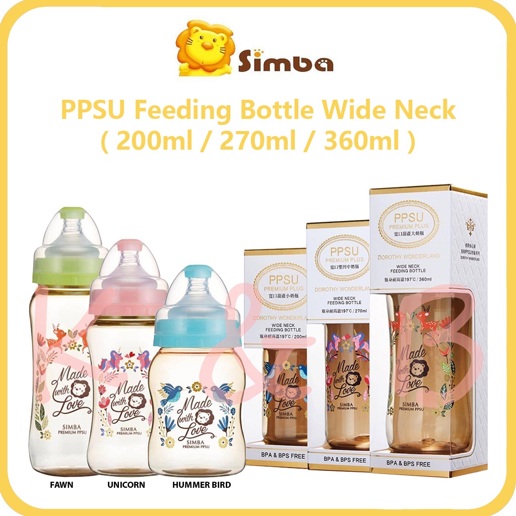 Simba PPSU Dorothy Wonderland Wide Neck Feeding Bottle ( 200ml , 270ml , 360ml ) | Shopee Malaysia