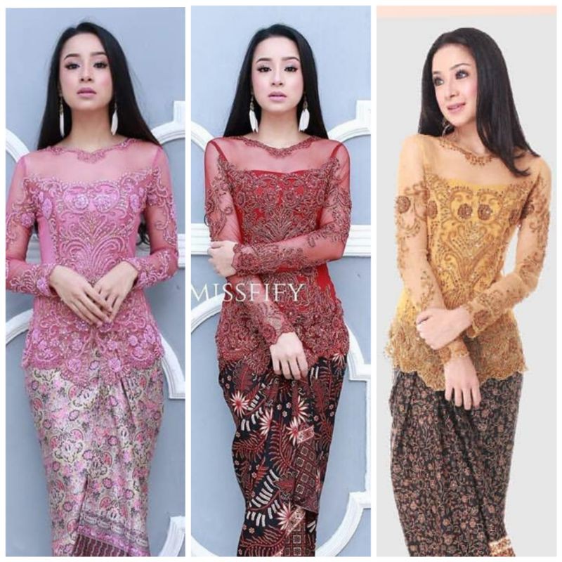 READY STOCK 🇲🇾 SET KEBAYA ( KEBAYA + KORSET/INNER + PARIO) | Shopee ...