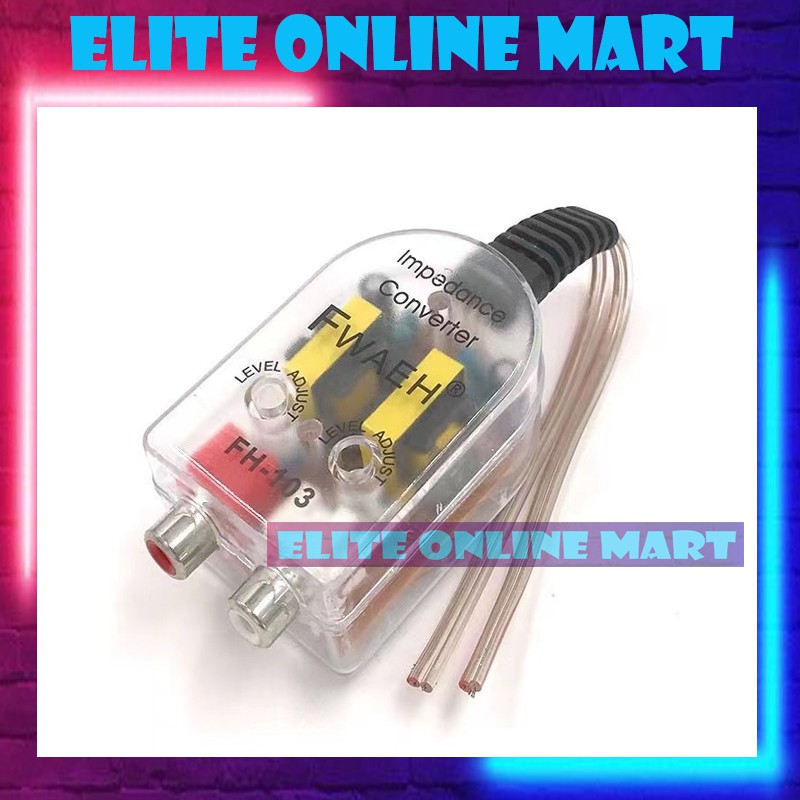 Car Audio Converters Speaker High To Low Car Amplifier 12V RCA Line Use ...