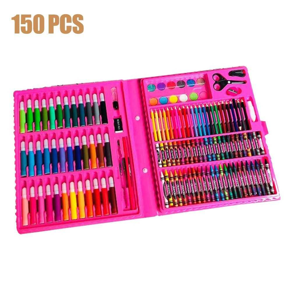 150pcs Deluxe Art Set Drawing Art Box with Markers Color Pencils ...