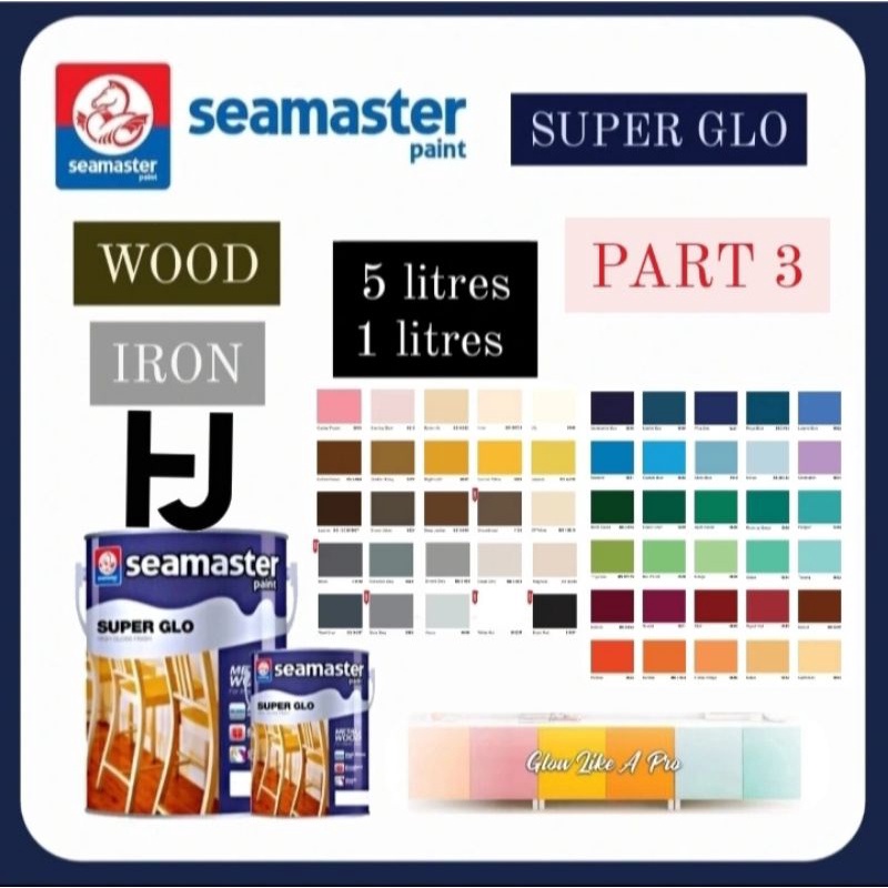 5L / 1L SEAMASTER SUPER GLO PAINT WOOD PAINT IRON PAINT CAT KAYU CAT ...