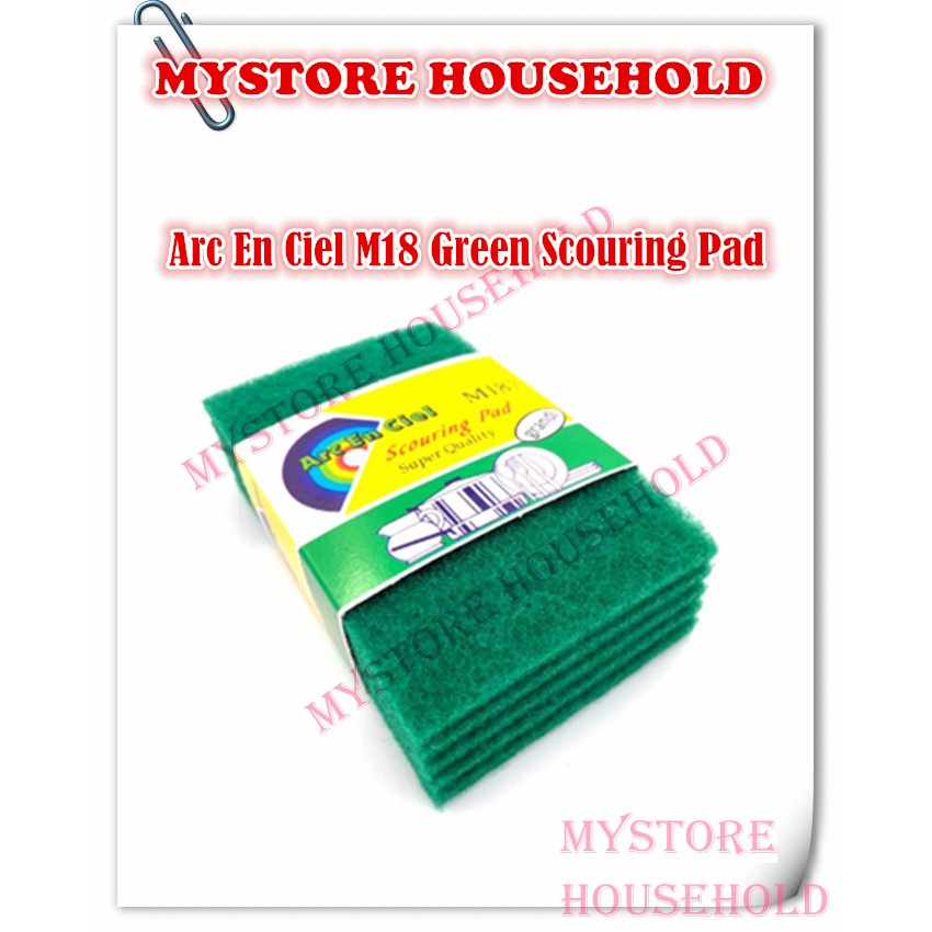 Arc En Ciel M18 Green Scouring Pad / Sponge Kasar Hijau/Span Hijau Cuci ...