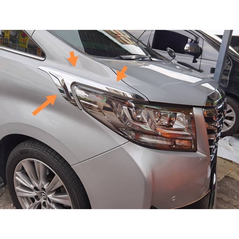 ALPHARD HEAD LAMP CHROME GARNIS | Shopee Malaysia