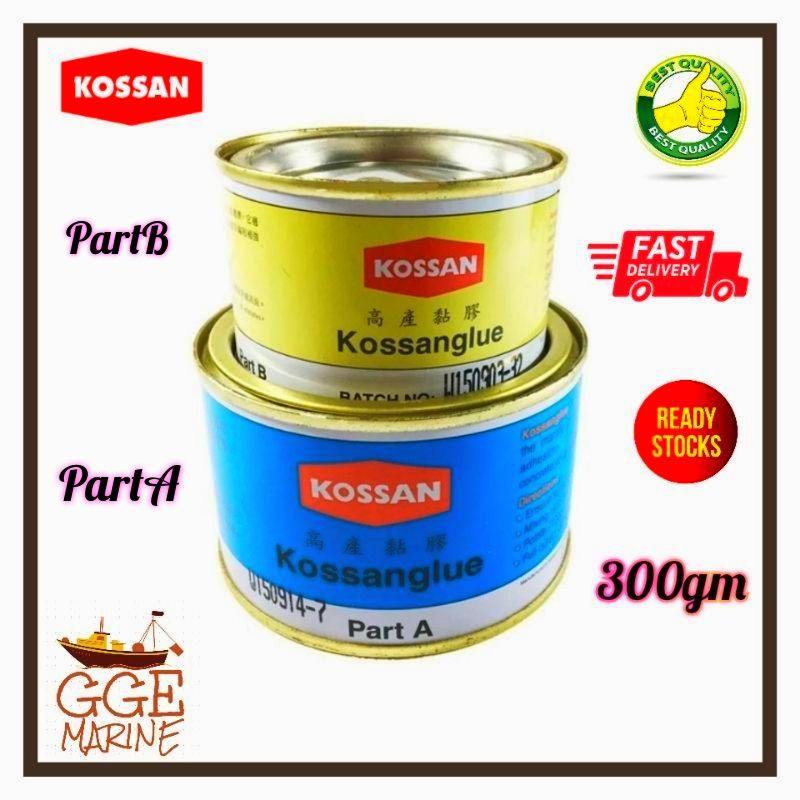 GAM KOSSAN SET (A+B) 300GRAM/SET KOSSAN EPOXY GLUE (A+B) - GGE MARINE ...