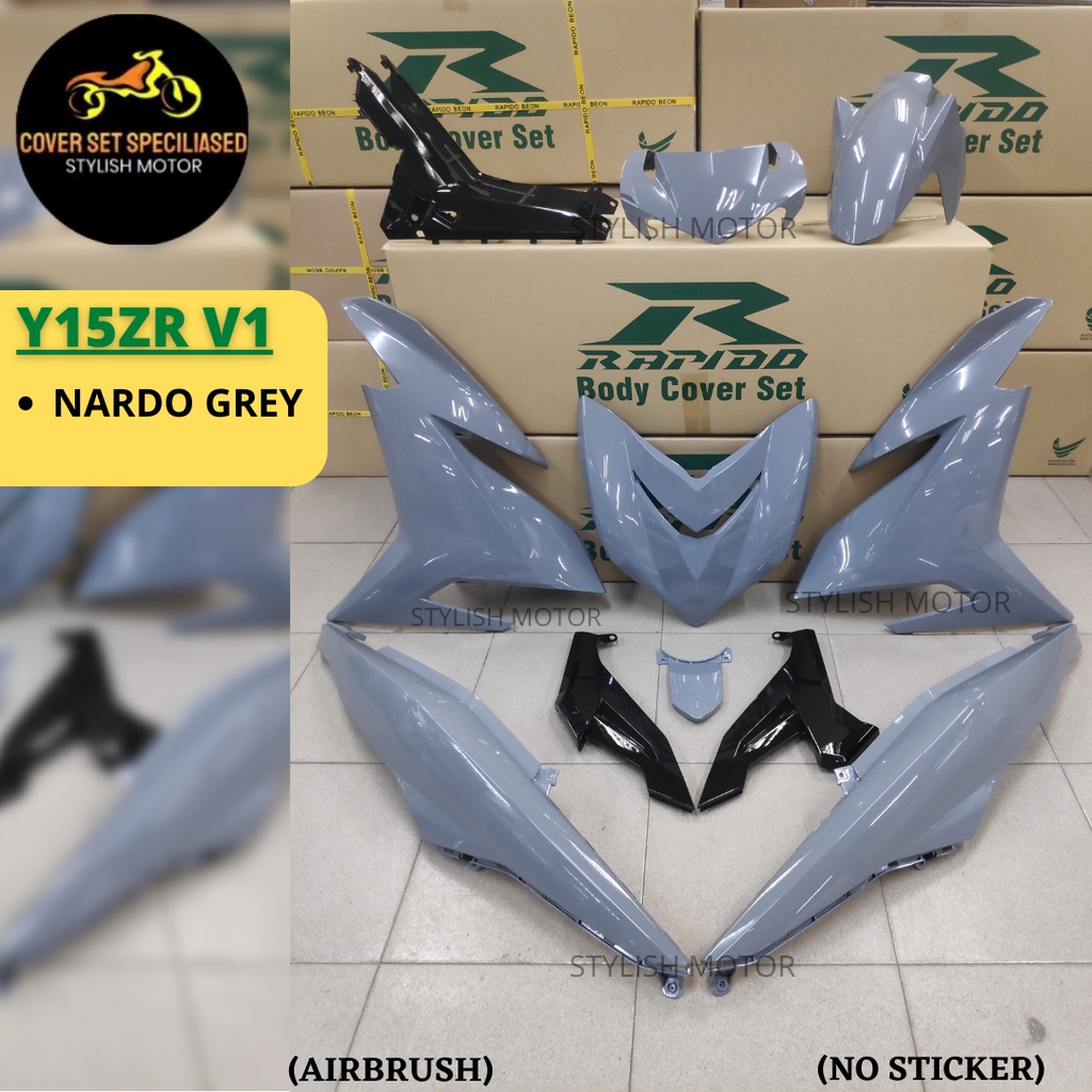 RAPIDO COVER SET Y15ZR V1/V2 NARDO GREY (NO STICKER) | Shopee Malaysia