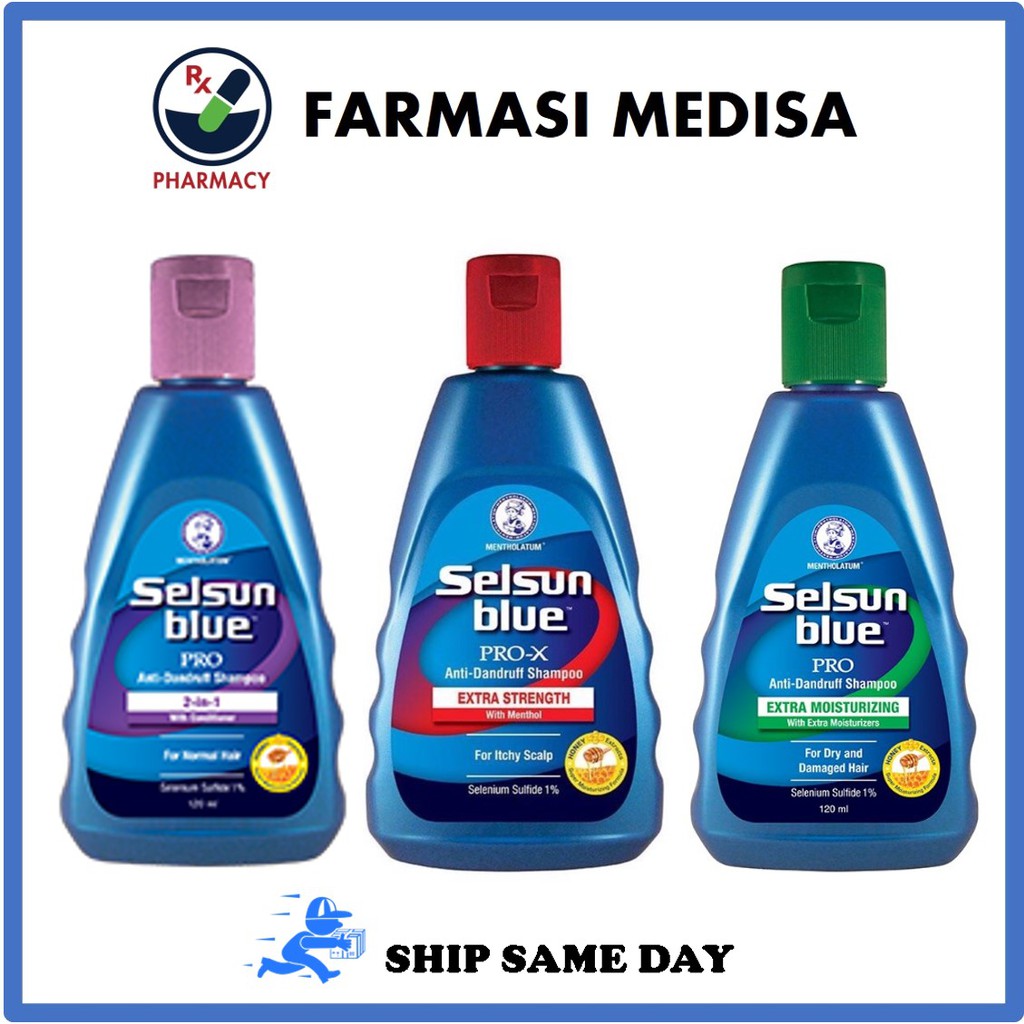 Anti Dandruff Shampoo Mentholatum Selsun Blue Pro/Pro X 120ml shampu ...
