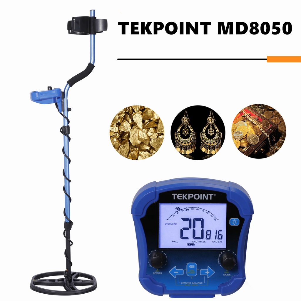 MD8050 Professional Underground Metal Detector With Waterproof Coil ...