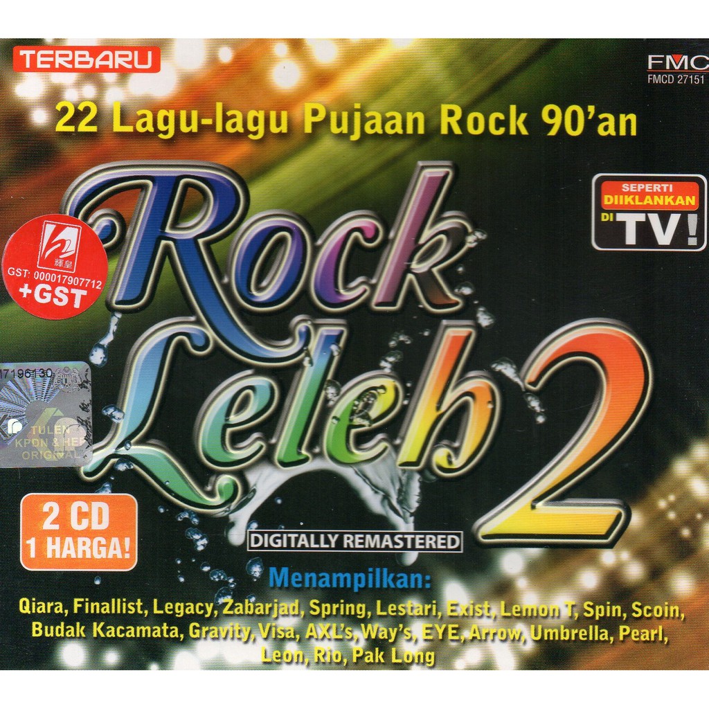ROCK LELEH VOL.2 - 22 Lagu-Lagu Pujaan Rock 90'an ( 2 CD )[Qiara ...