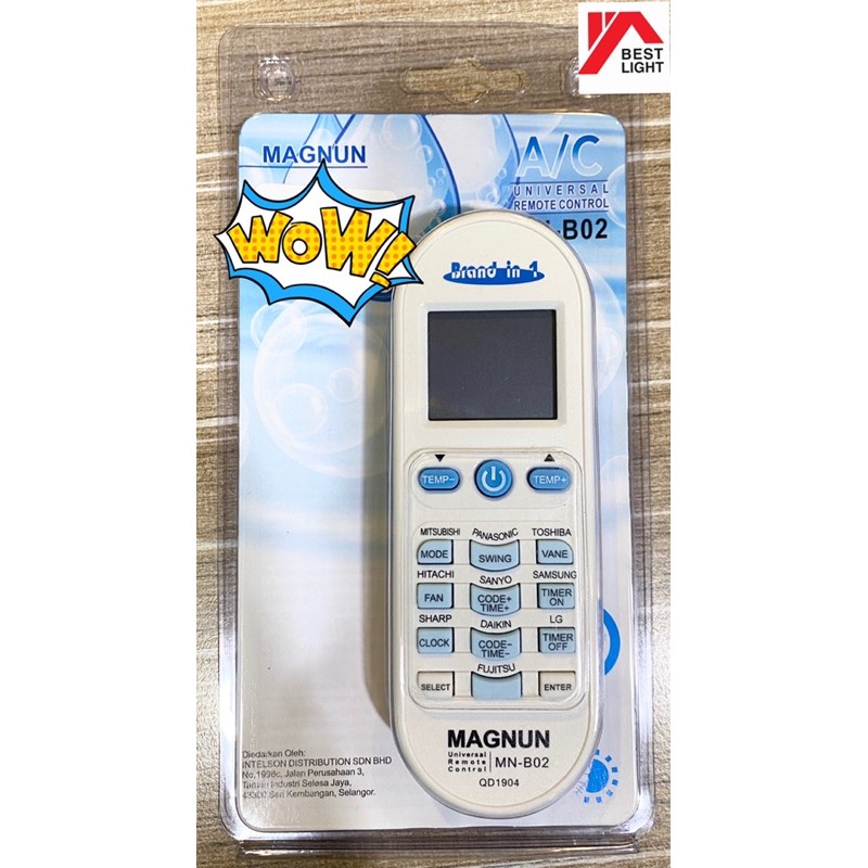 MAGNUM AIRCON REMOTE CONTROL MN-B02 (UNIVERSAL) | Shopee Malaysia