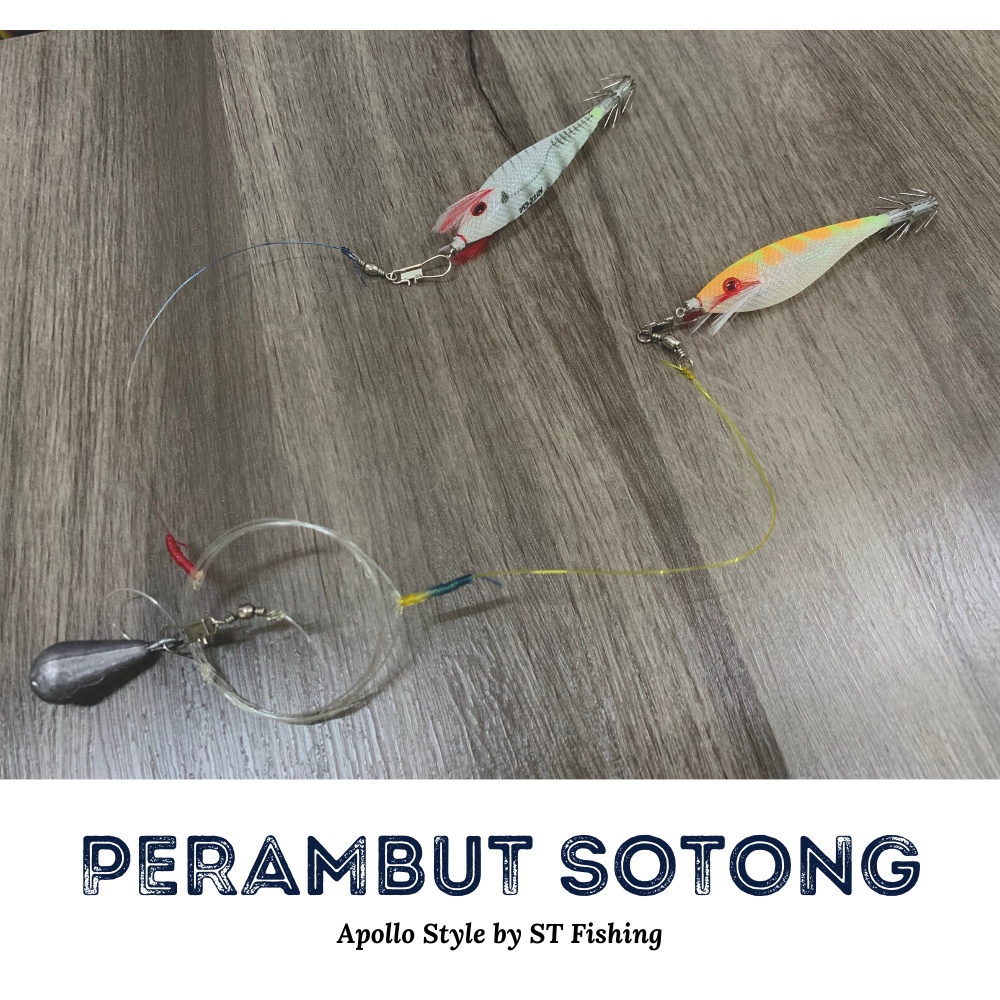 Perambut Sotong Apollo Style Tali Candat Squid jig Leader | Shopee Malaysia