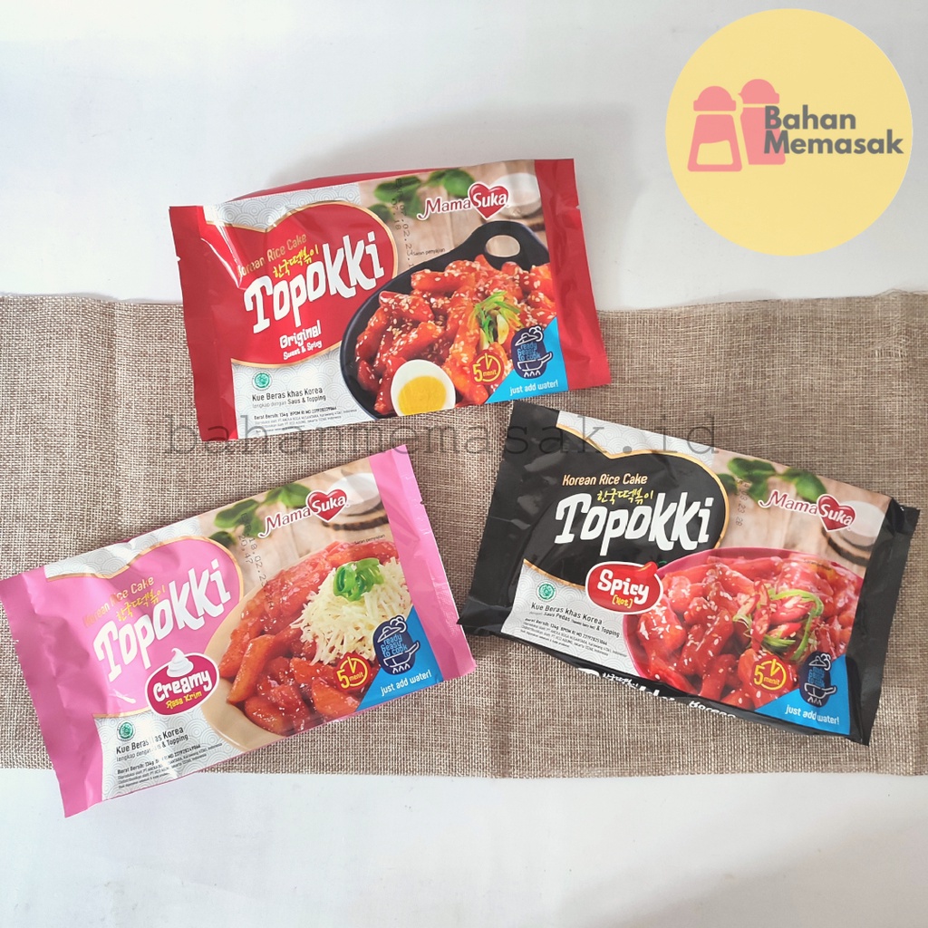 Topokki Tteokbokki/Snack Korean Instant Rice Cake Halal Original Creamy ...