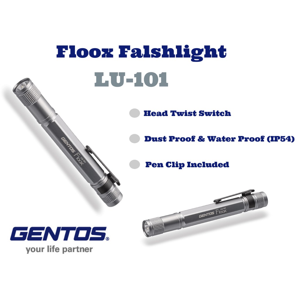 Flashlight Gentos Japan LU-101 Pen Clip Flashlight | Shopee Malaysia