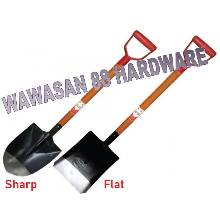 DIY Sand Rock Garden Gardening Spade Shovel Flat Sharp With Wooden ...