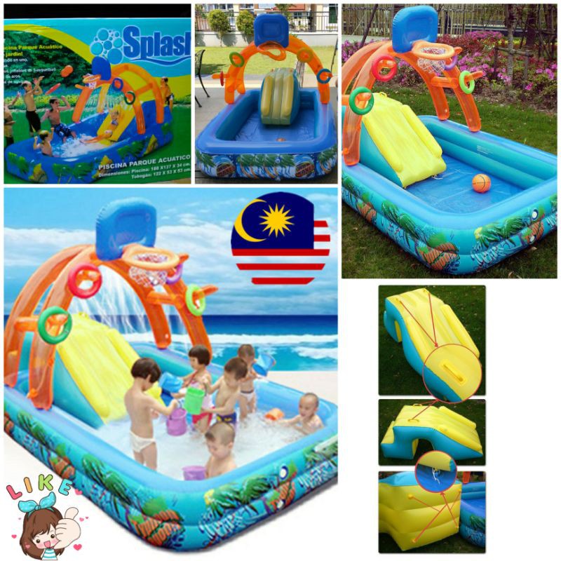 🇲🇾👍🏻🔥Kolam Renang Mandi Air Budak Kanak Keluarga Besar Large Family ...