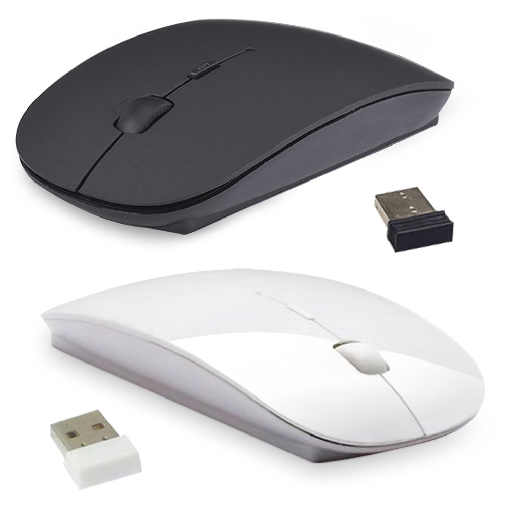Ultra Thin USB Optical Wireless Mouse 2.4Ghz Receiver Mouse Cordless ...