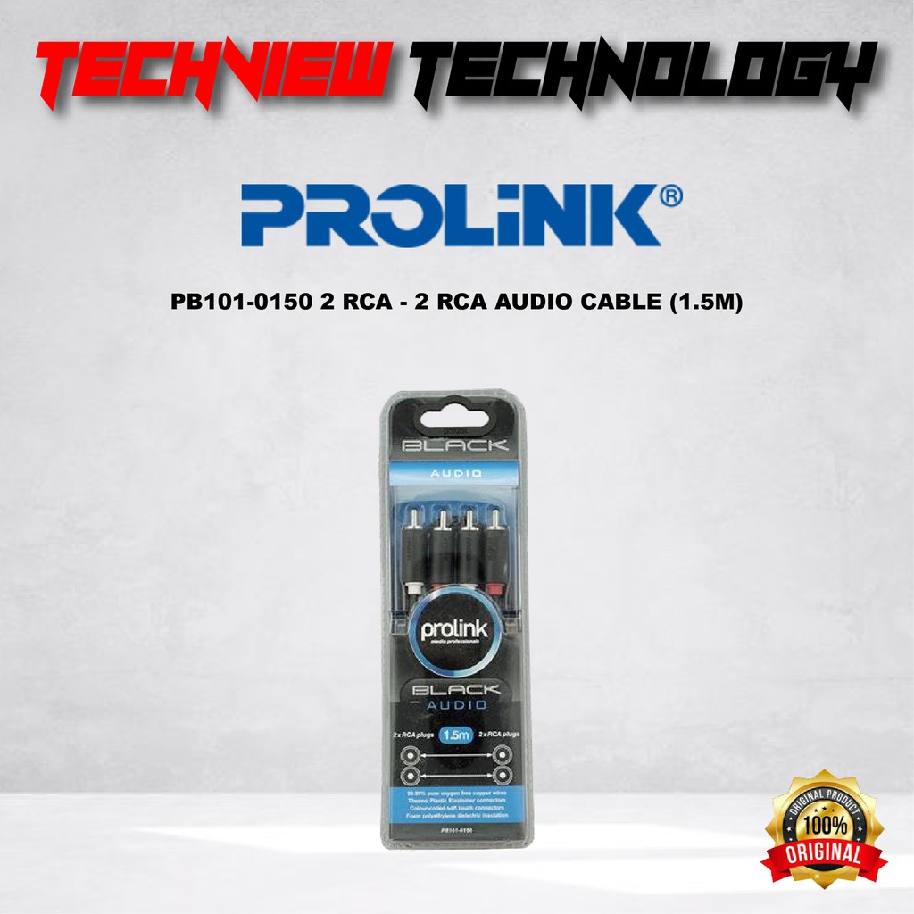 PROLINK PB101-0150 2 RCA - 2 RCA AUDIO CABLE (1.5M) | Shopee Malaysia