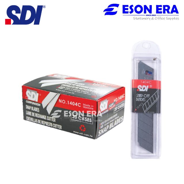 SDI Snap Blades 18mm Large 1404C 5 Blades/Case (Refill for SDI Large Cutter Knife) | Shopee Malaysia