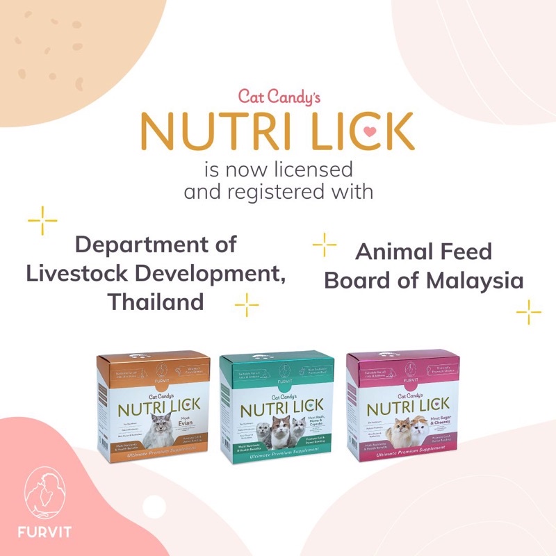 Premium Booster Vitamin Kucing / FURVIT CAT CANDY'S NUTRI LICK (40 ...