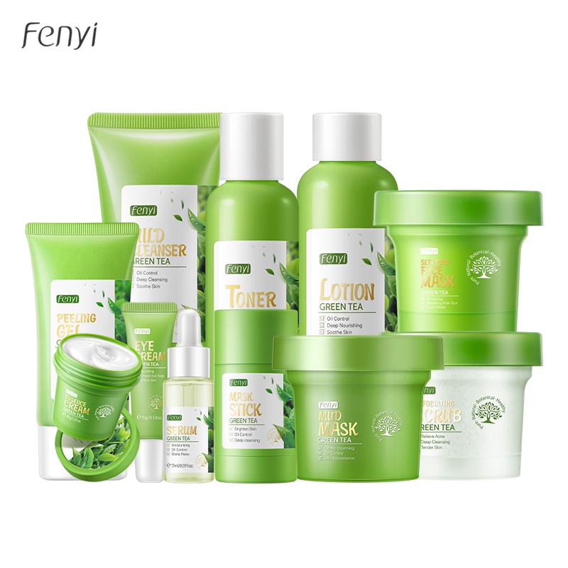 Fenyi Green Tea Serum Skin Care Soothing Acne Removal Essence Cream ...